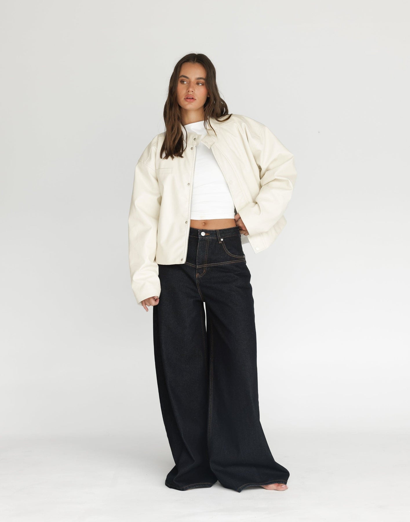 Isaiah Jacket (Oat) | CHARCOAL Exclusive - Slightly Cropped Collared ...