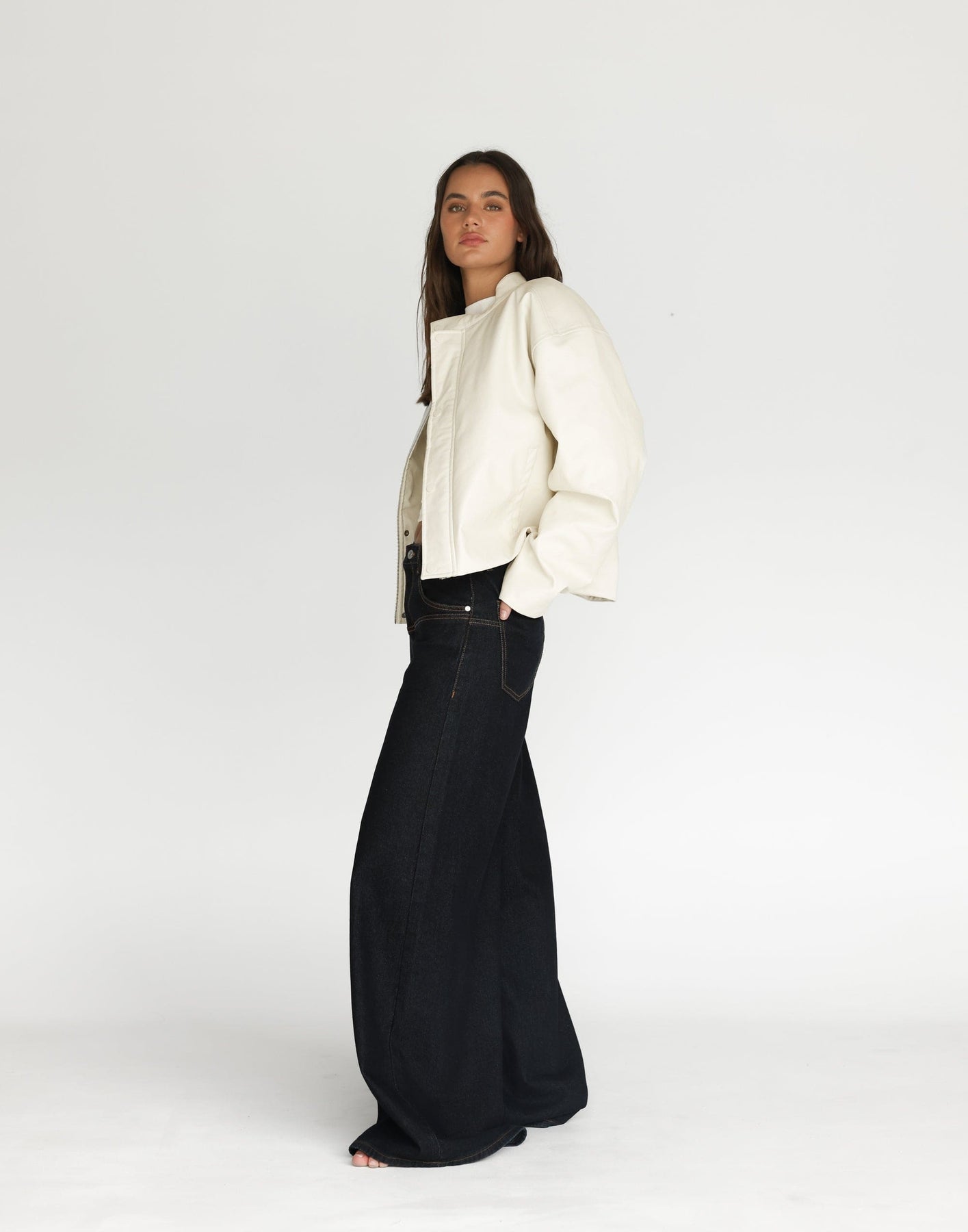 Isaiah Jacket (Oat) | CHARCOAL Exclusive - Slightly Cropped Collared ...